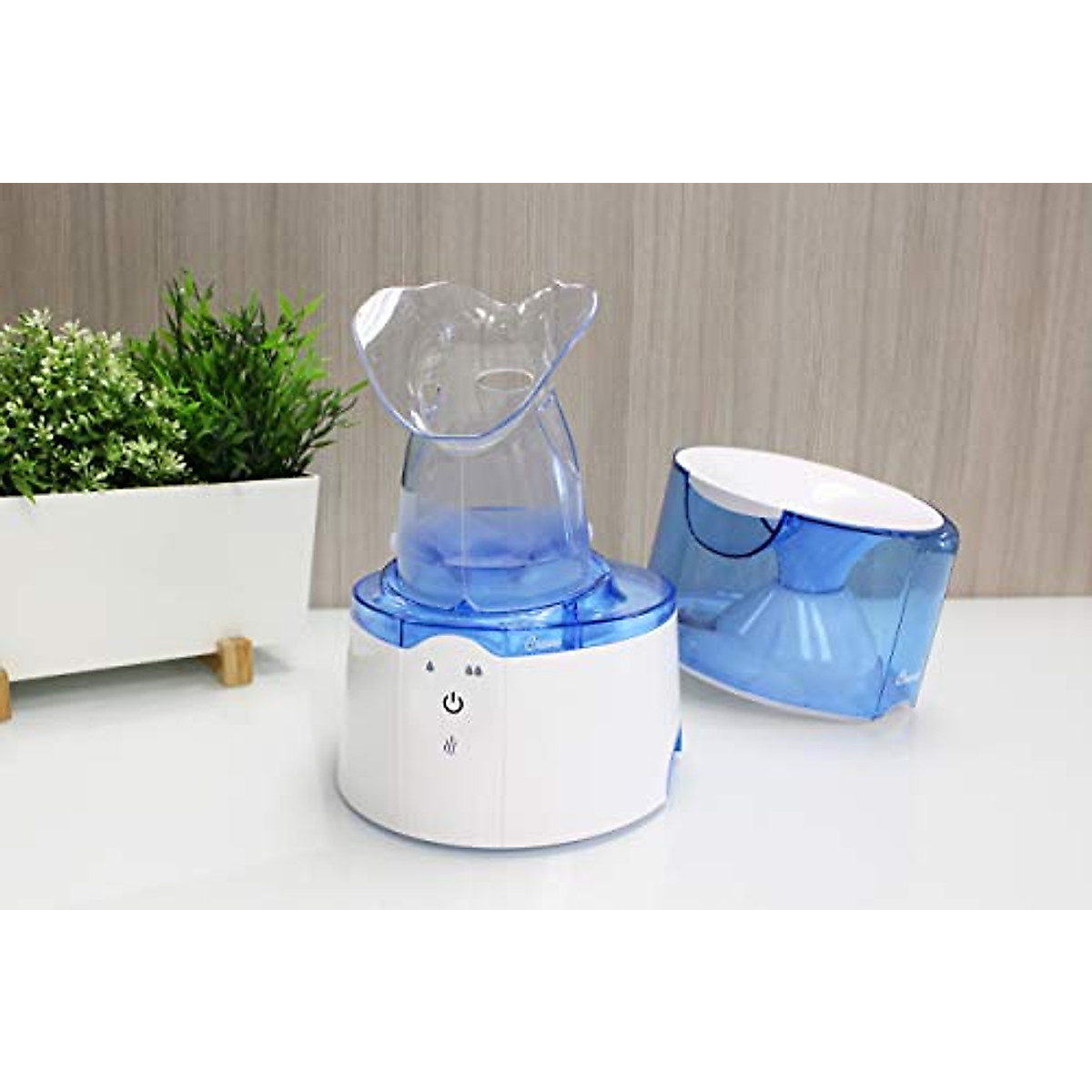 Crane EE-5202 Inhaler & Warm Mist Humidifier, 0.5 Gallon, Blue & White