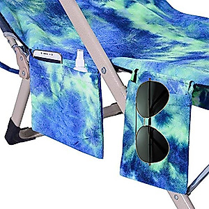 Freesooth Beach Chair Cover, Lounge Chair Covers with Side Pockets 86.5" x 30.5" Lounge Chair Towels for Summer Beach Outdoor Tanning Chair Cover
