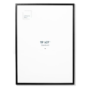 Opposite Wall - 50x70 cm - Black Solid Oak Wood Picture Frame - Lightweight, Versatile & Shatterproof - Wall Hanging Photo or Poster Frame - Wall Decor for Office, Gallery & Home, 19 3/4 x 27 1/2 in.