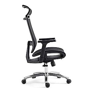 BILKOH Ergonomic Office Chair with Mesh Seat & Adjustable Lumbar Support, High Back Desk Chair with Breathable Mesh, Wide Headrest & Reclining Swivel Task Chair, 3D Armrest & Height Computer Chair