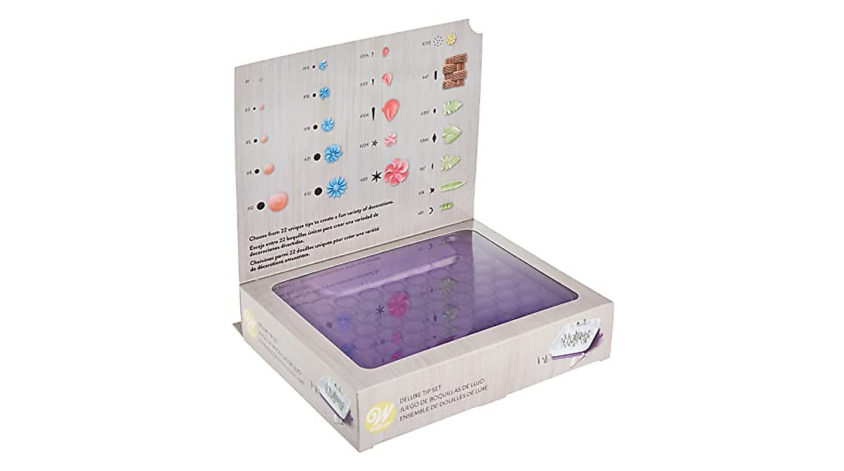 Wilton Deluxe Tip Set for Cake Decorating - 25 Pieces