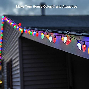 warlkde 50LEDs Christmas String Lights, C9 Christmas Lights with 29V Safe Adaptor, End-to-End, UL Certified Fairy Lights for Christmas Tree, Patio, Garden, Party, Wedding, Holiday Decoration
