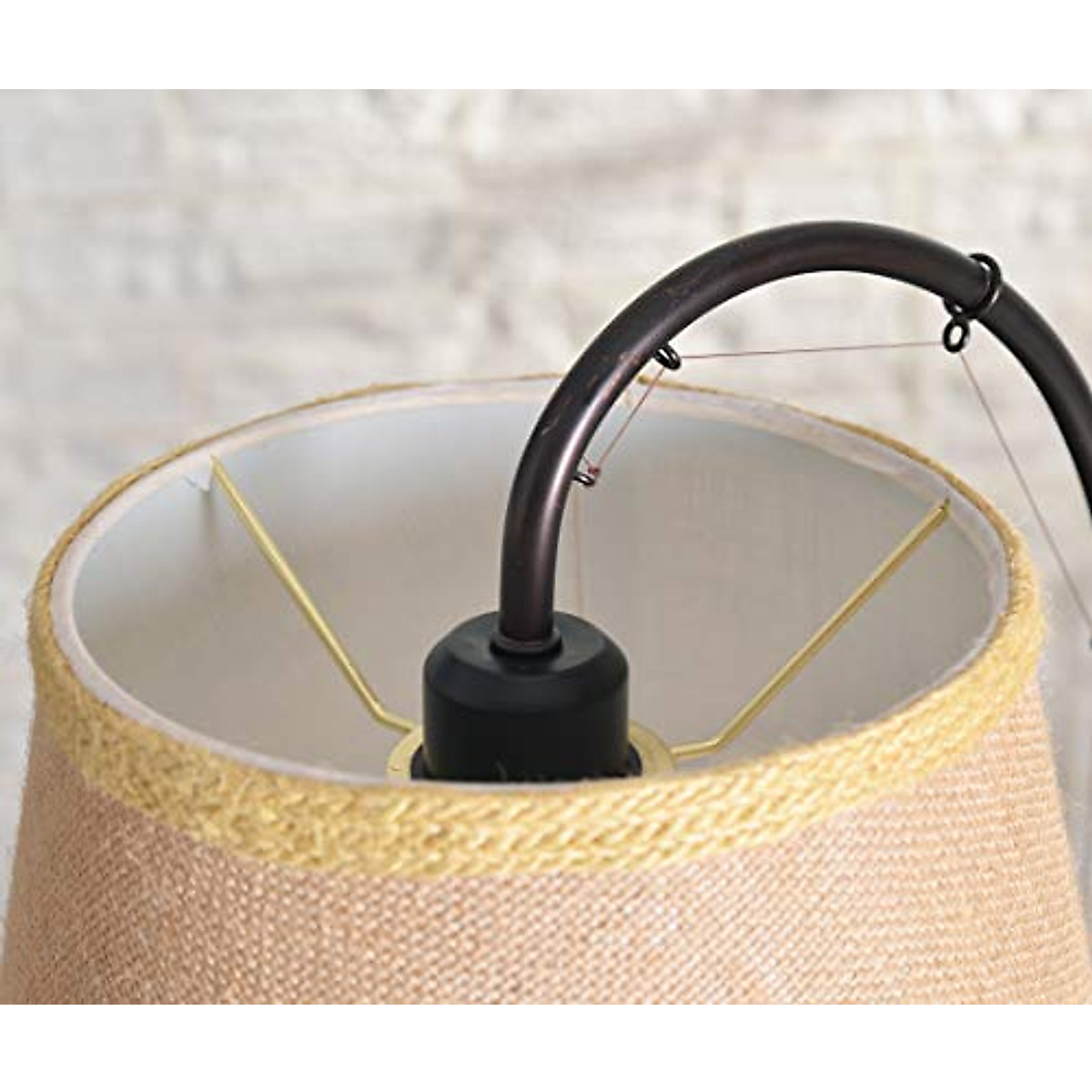 Kenroy Home 32193ORB Fly Rod Table Lamp with Oil Rubbed Bronze w/Wood Accent Finish, Rustic Style, 27.5" Height, 12" Width, 14.5" Depth