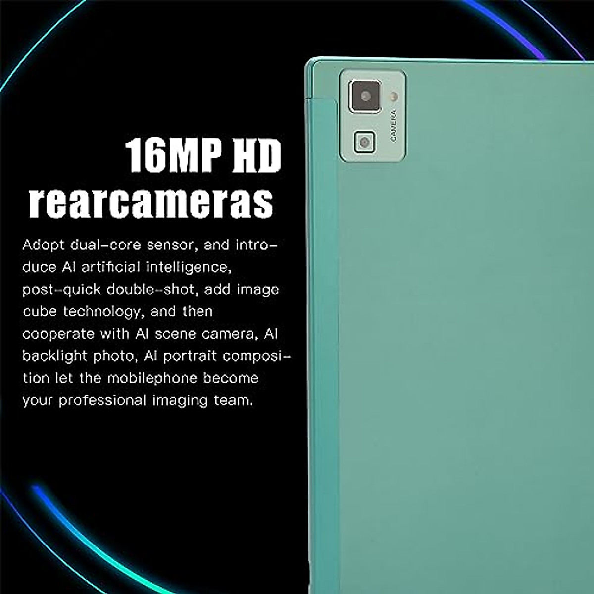 FOLOSAFENAR 10.1 Inch Tablet, 5G WiFi Office Tablet 2 In1 for Study (US Plug)