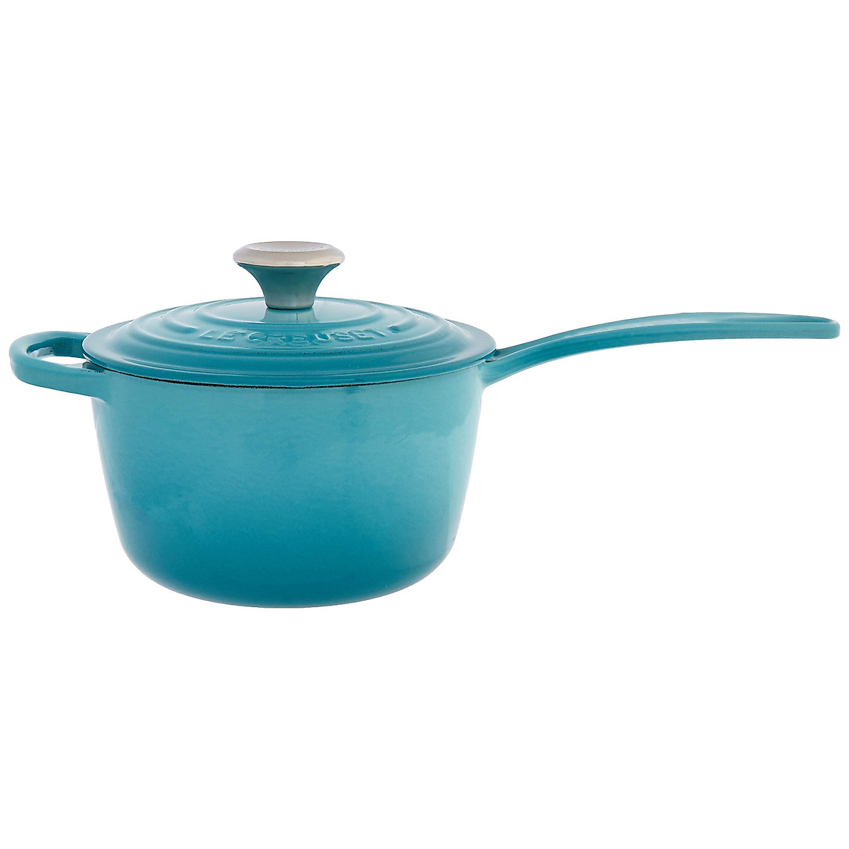 Le Creuset Enameled Cast Iron Signature Saucepan, 1.75 qt., Caribbean
