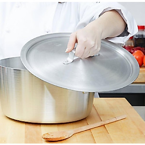 Soro Essentials- 10 qt. Aluminum Tapered Sauce Pan Lid 1.5 mm Thickness- Multipurpose Cooking Sauce Pan Cover for Boiling Soup Sauce Pan Lid Cookware for Home Restaurant Kitchen
