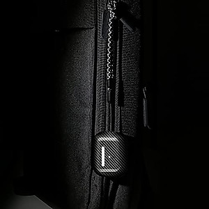 MONOCARBON Carbon Fiber Case-for-AirPods-Pro-2nd, Generation 2022 Slim Durable Cover-for-AirPods-Pro-2 Accessories,Support Wireless Charging,Shock,with Stripes Lanyard.(Glossy Black)