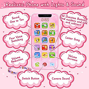 Learn2M Play Purse for Little Girls Ages 3-6, My First Purse Toy with Handbag, Makeup Set, Sunglasses, Smartphone, Wallet, Car Keys, Credit Cards and Fake Money