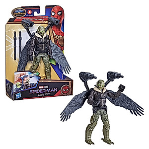 Spider-Man Marvel 6-Inch Deluxe Wing Blast Marvel's Vulture, Movie-Inspired Action Figure Toy, Blasts Included Projectiles, Ages 4 and Up