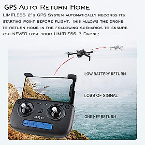 DRONE-CLONE XPERTS Drone X Pro LIMITLESS 2 with GPS Auto Return Home, 5G WiFi FPV, 4K UHD Dual Camera, Brushless Motors, Follow Me, 25 Mins Flight Time, Long Control Range Quadcopter