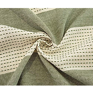 TruDelve Heavy Duty Cotton Linen Tablecloth for Square Table Stitching Tassel Table Cloth for Dining Table Dust-Proof Table Cover for Tabletop Decoration (55"x55", Green)