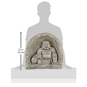 Design Toscano CS40170 Buddha Sanctuary Asian Garden Statue, Faux Stone Finish