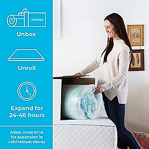 Linenspa 3 Inch Mattress Topper Queen - Gel Swirl Memory Foam Queen Mattress Topper – CertiPUR-US Certified - Queen Foam Pad
