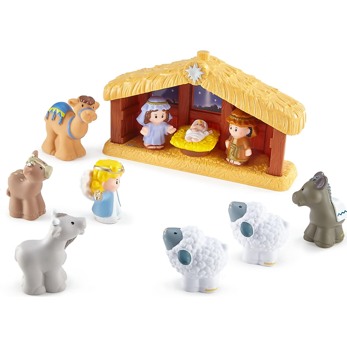 Fisher-Price Little People Toddler Toy Nativity Christmas Playset, Stable with 10 Figures for Preschool Pretend Play Kids Ages 1+ Years