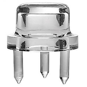 Acrylic Button-Style Three-Pronged Cheese Clinchers, Set of 2