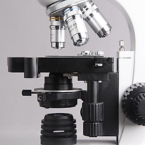 AmScope T360B-10M Digital Trinocular Compound Microscope, 40X-2000X Magnification, WF10x and WF20x Eyepieces, Brightfield, LED Illumination, Abbe Condenser, Double-Layer Mechanical Stage, Includes 10MP Camera with Reduction Lens and Software