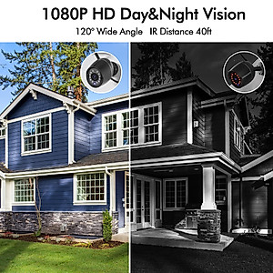 2 Pack GOAOFOEOI 1080P WiFi Full Metal Case Cameras for Home Security Outdoor Waterproof Bullet Camera Two-Way Audio, Motion Detection Alert, SD Card Cloud, Compatible with Alexa