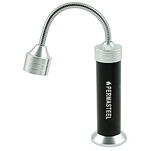 Permasteel PA-12002-AM Flexible Gooseneck LED BBQ Magnetic Base, 2-Pack, Black Grill Light