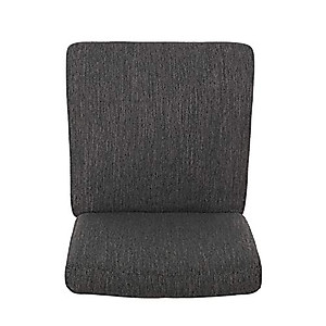 Christopher Knight Home Kuna Contemporary Upholstered Dining Chair (Set of 2), Charcoal, Gray