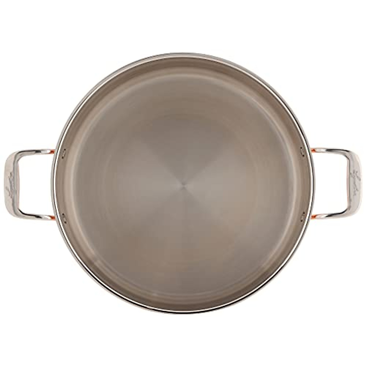 Lagostina Q5544764 Martellata Tri-ply Hammered Stainless Steel Copper Dishwasher Safe Oven Safe Stockpot / Casserolle Cookware, 5-Quart, Copper