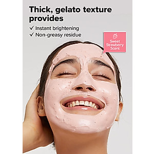 I DEW CARE Wash-Off Face Mask - Berry Groovy | Illuminate with Glycolic Acid and Raspberry, For Dry Skin, 3.38 Oz