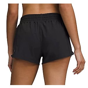Lululemon Athletica Hotty Hot High-Rise Short 2.5in (Black, Size 0, Numeric-0)