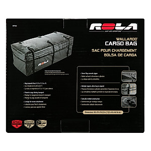 ROLA 59102 Wallaroo Cargo Bag, Rainproof, Expandable Hitch Tray Carrier,Black