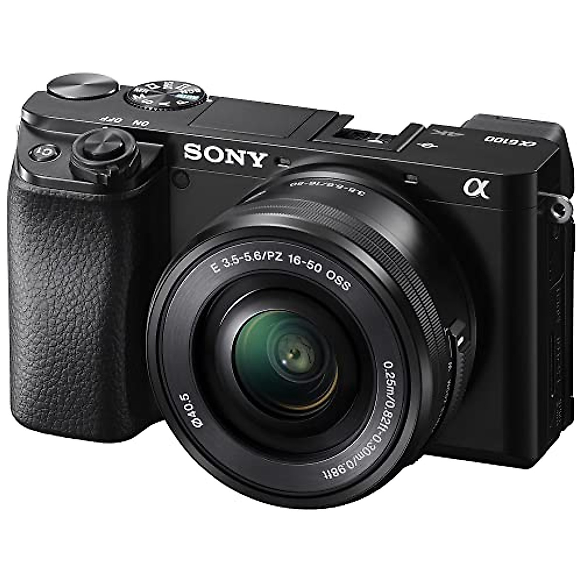 Sony Alpha a6100 Mirroless Digital Camera with E PZ 16-50mm OSS Lens + A-Cell Accessory Bundle Includes: SanDisk 64GB Memory Card + Case + Pistol Grip Tripod + Much More
