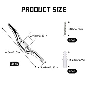 4 Pcs Hook for Blinds Cord,Zinc Alloy Blind Cord Holder with Screws Blind Cord Safety Rope Cleat Window Rope Cleat Hook Blind Accessories Hooks for Home Office Window Blinds Curtains Sun Shades Ropes