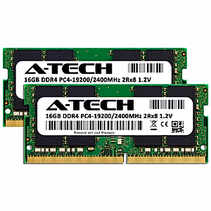 A-Tech 32GB Kit (2x16GB) RAM for Dell Latitude 7490, 5590, 5495, 5490, 5290, 3590, 3490 Laptop | DDR4 2400 MHz SODIMM PC4-19200 Memory Upgrade