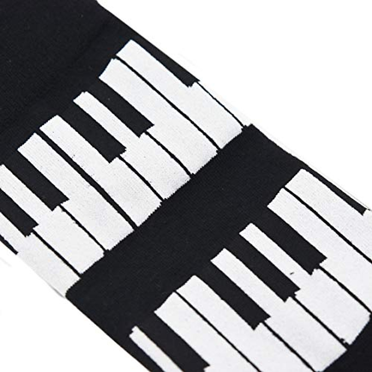 Crazy Socks, Unisex, Graphic, Piano Keys, Crew Socks, Novelty Silly Fun Cute