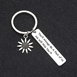 De&ai Coworker Retirement Keychain, Stainless Steel Keychain Gift for Colleague Leaving or Retiring, Unisex Keychain - Timeless Impression