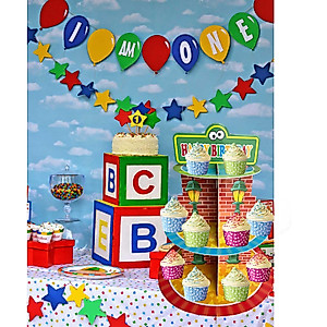 Zliisang Friend Street Cupcake Stand Cartoon Street Cupcake Toppers Birthday Party Supplies Birthday Table Decorations 3 Tier Cupcake Tower Tiered Dessert Stand Story Birthday Decorations