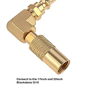 Hooshing 1/4 Inch RV Quick Connect Elbow Adapter Conversion Fitting Low Pressure for Blackstone 17 Inch and 22 Inch Propane Gas Tabletop Camping Grill