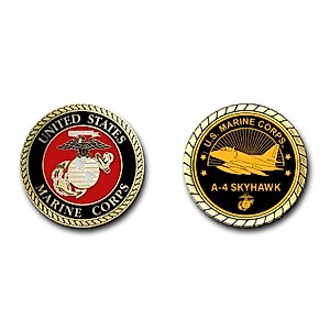 US Marine Corps A-4 Skyhawk Challenge Coin Officially Licensed