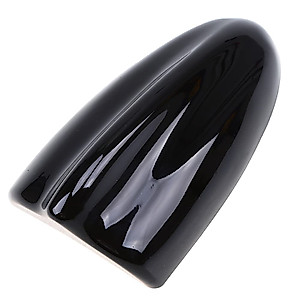 Possbay Universal Car Shark Fin Antenna AM/FM Signal Roof Aerial for Auto SUV Truck Offroad with Adhesive Base (Black)