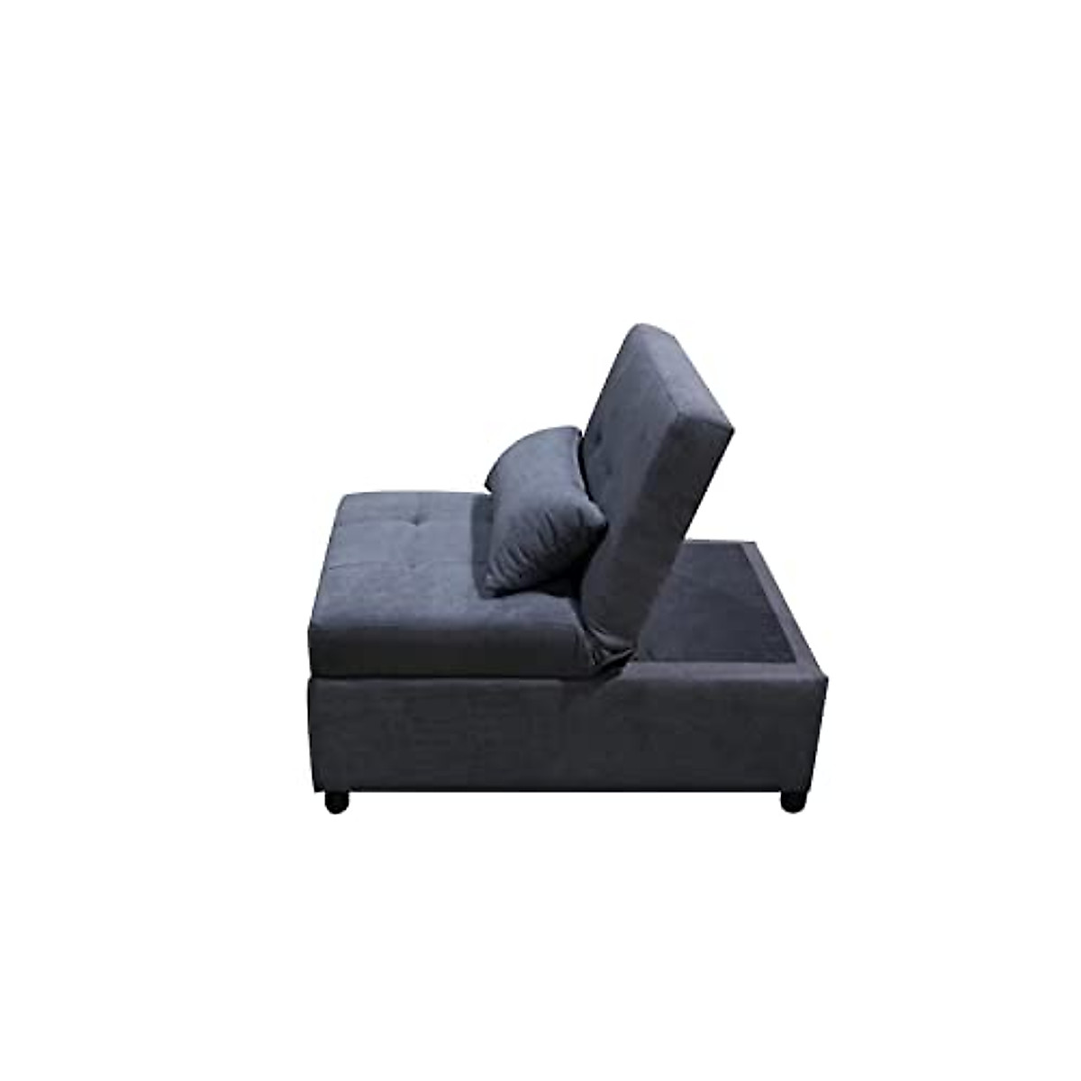 TRIPLE TREE Sleeper Sofa Bed,Convertible Pull Out Single Sleeper Bed with Adjustable Backrest,Multi-Function Futon Sofa Couch for Compact Space, Bonus Room, Studio, Office,Dark Gray