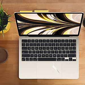 2Pcs Trackpad Protector Touch Pad Cover Skin for 2022 MacBook Air 13” M2 Chip Model A2681 Waterproof Anti Scratch Laptop Accessories (Clear)