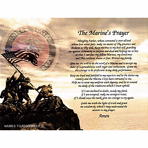 Marine Gift Prayer Birthday Father's Day Husband Son Wife Daughter Mother for Marine