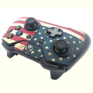 UUShop USA Flag Stars and Stripes Vinyl Skin Decal Cover for Microsoft Xbox One Controller wrap sticker skins