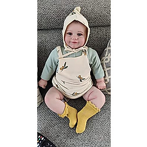 Anano Reborn Baby Doll Newborn 24 Inches Silicone Reborn Toddler Doll Hand Drawn Veins Baby Doll Real Life Size Baby Doll Toy for Age 3+ Birthday Gift Therapy for Dementia Patient