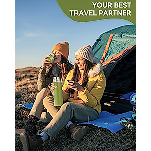 Classic Vacuum Insulated Wide Mouth Flask Bottle, BPA-Free 18/8 Stainless Steel Insulated Beverage Bottle for Cold & Hot Thermos, Keeps Liquid Hot 12hrs or Cold for Up to 24 Hours