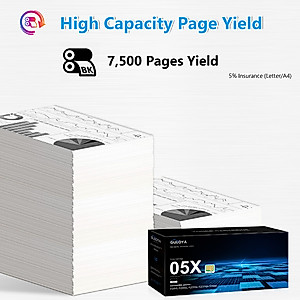 05X High-Yield Black Toner Cartridge CE505X 4-Pack with Chip Replacement for HP 05X CE505X Toner 05A CE505A Compatible with P2055 (CE456A), P2055x (CE460A), P2055d (CE457A), P2055dn (CE459A) Printer
