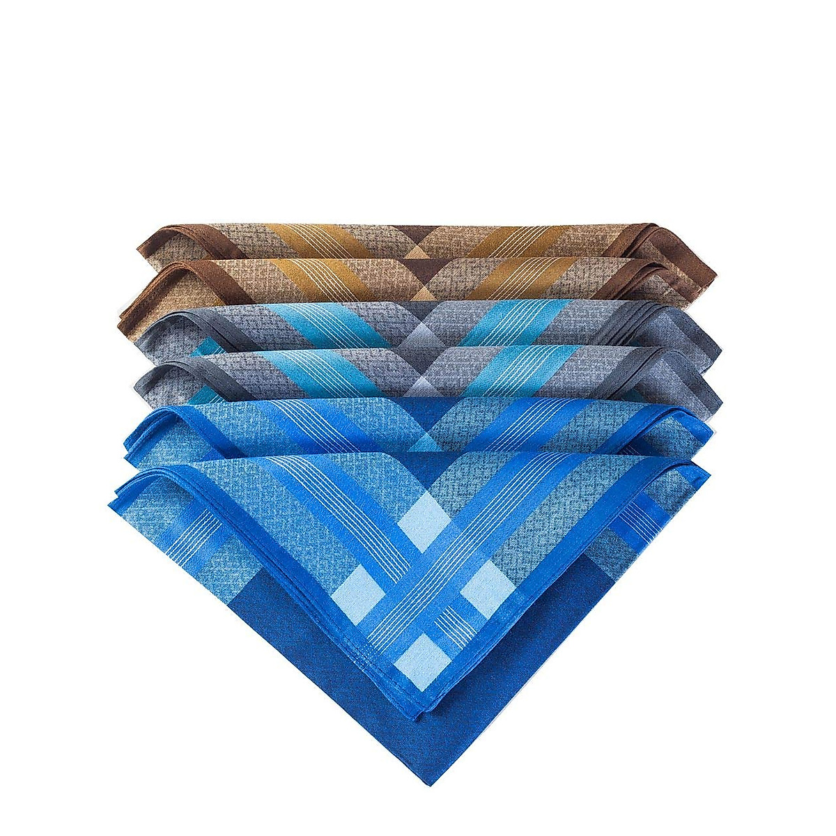 Men's Handkerchiefs,100% Cotton 6 Piece Gift Set