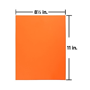 JAM PAPER Colored 24lb Paper - 90 gsm - 8.5 x 11 - Ultra Orange - 100 Sheets/Pack