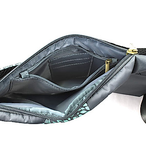 CHALA CV-Escape Sling Backpack - Women Nylon RFID Crossbody Sling Bag - Dragonfly - gray