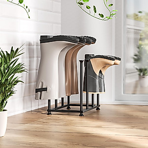 Freestanding Boot Rack Organizer Tall Boots - Vertical Shoe Storage Organizer for 4 Pairs, Prevents Creases & Sagging, Space-Saving Design for Entryways, Closets, Bedroom, Patio Outdoor, Hallway