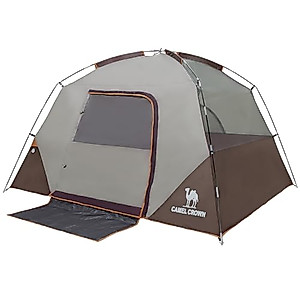 CAMEL CROWN Tents for Camping 4 Person Tent Waterproof Easy Setup Backpacking Tents with Floor Mats 3/4/5 Person Family Tent for Outdoor Hiking