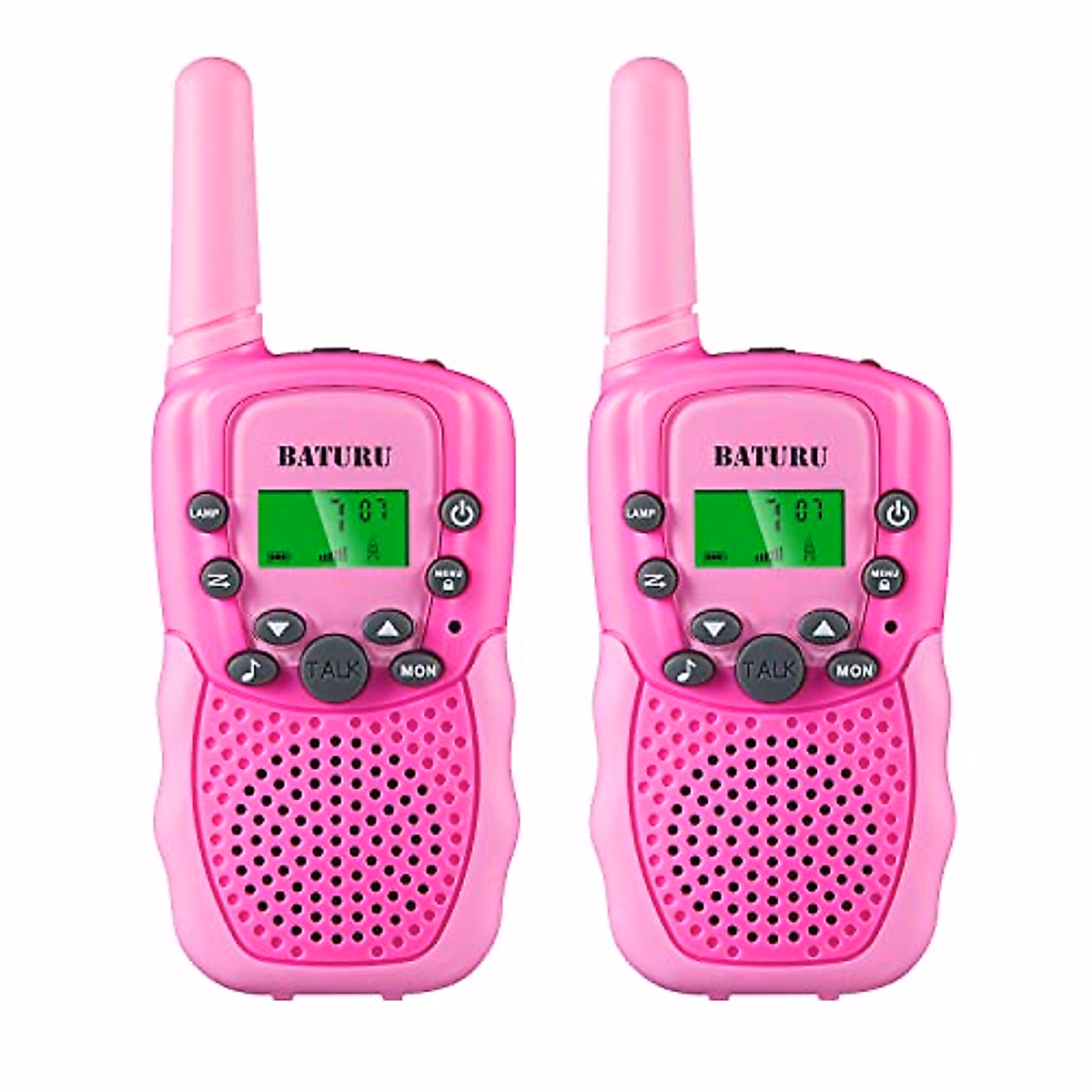 Walkie Talkies,Walkie Talkies for Kids 22 Channels 2 Way Radio with Backlit LCD Screen & LED Flashlight, Birthday Gifts Toys for Girls(Pink,2 Pack)