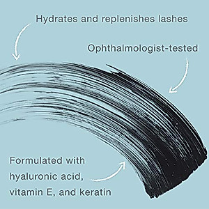 Neutrogena Hydro Boost Waterproof Plumping Mascara Enriched with Hydrating Hyaluronic Acid, Vitamin E, and Keratin for Dry or Brittle Lashes, Black 07,.21 oz